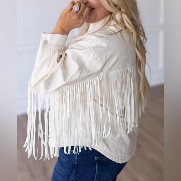 Jackets & Coats | Fringe Denim Jacket | Poshmark